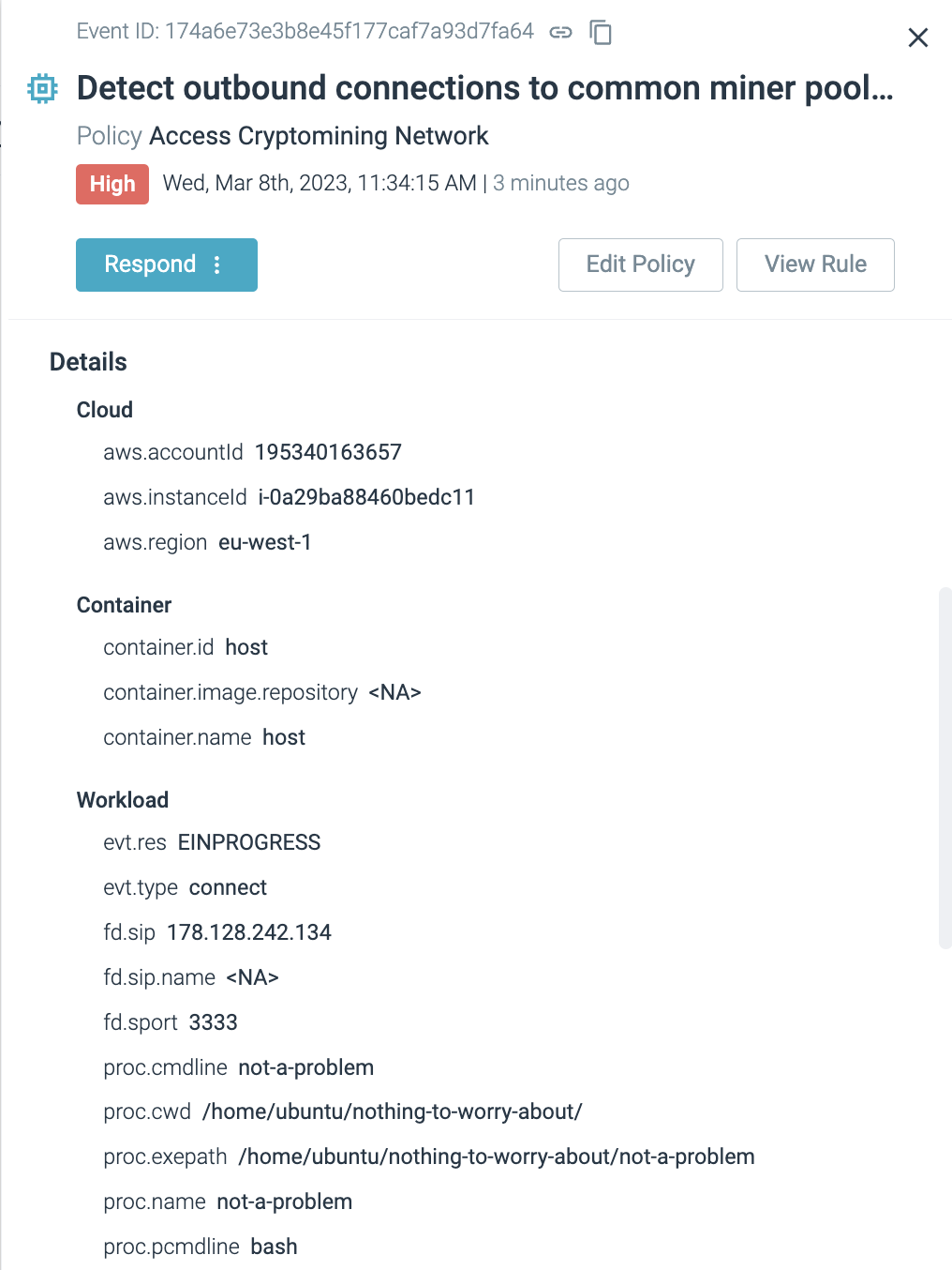 Sysdig Secureでscarleteelを検知する方法 Sysdig